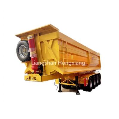 China Cross Arm Type 40 Feet 2 3 Axles Flatbed Semi Truck Trailers Flatbed Trailers for Shipping for sale