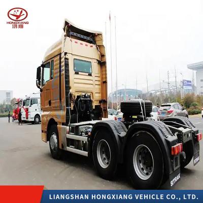 China 5001-10000 Kg Gross Vehicle Weight Tractor Truck Container Semi Trailer Truck Tractor for sale