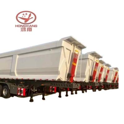 中国 60 トン 45cbm U 形 水力側ダンプ タンプ トラック 半トレーラー 自動ダンプ 販売のため
