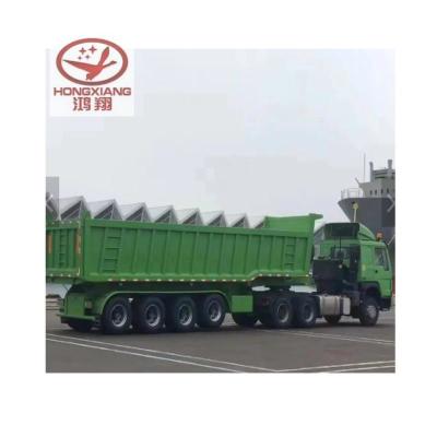 Chine Trailers à décharge de 30 tonnes 60 tonnes Trailers à décharge avec axe de 13 tonnes et service après-vente d'un an à vendre
