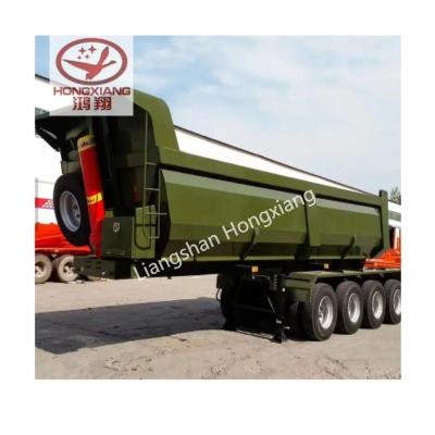 Cina Progettazione 3/4 assi 40ft parete laterale semirimorchio letto piatto chiuso carico Dump Truck rimorchio in vendita