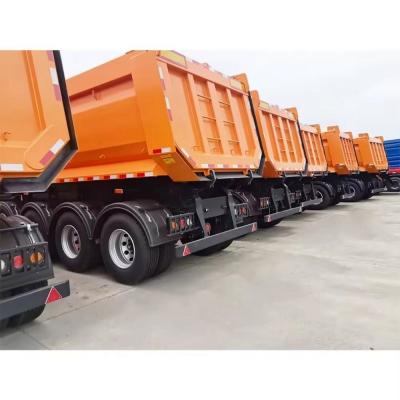 Cina 3 assi Trasporto di pietra Cargo Semirimorchio Camione Dumpster posteriore Tipper rimorchi in vendita