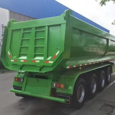 Cina 60 tonnellate di rimorchi a capovolgimento posteriore a forma di U /remorchi a semirimorchio a capovolgimento a tre assi in vendita