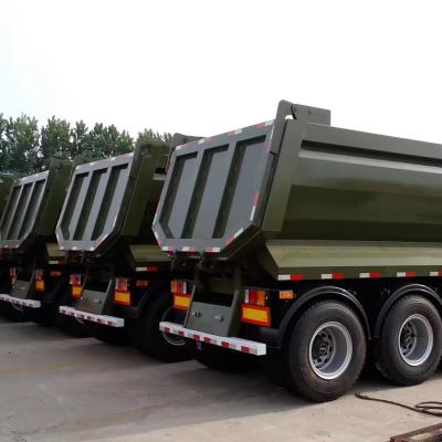Cina 25cbm 32cbm U-shaped Rear End Tipper Dumper Dump Semi Truck Trailer Tire 12r22.5 Flatbed in vendita