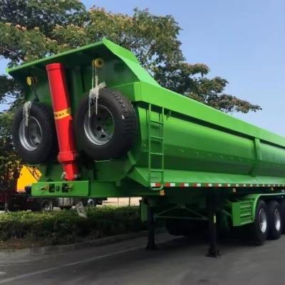 Cina 2 assi di rimorchio con cappello posteriore 50 tonnellate camion di scarico semirimorchio tipo di sospensione a braccio crociato in vendita