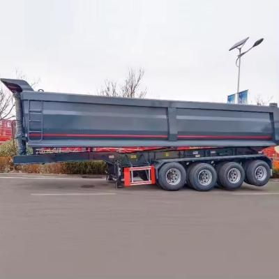 Cina 80 tonnellate 4 assi U-Shaped Dump Truck Trailers 45cbm Tipper Semi-Trailer per aggregato in vendita