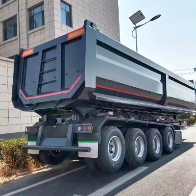 Cina 80 tonnellate 4 assi U-Shaped Dump Truck Trailers 45cbm Tipper Semi-Trailer per aggregato in vendita