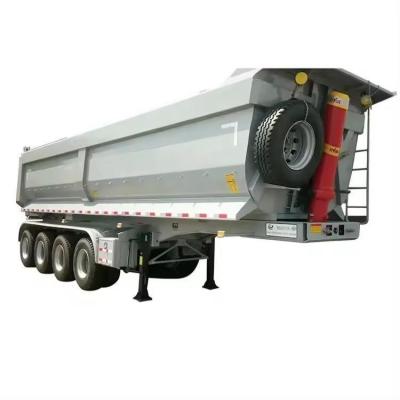 Cina 80 tonnellate 4 assi U-Shaped Dump Truck Trailers 45cbm Tipper Semi-Trailer per aggregato in vendita