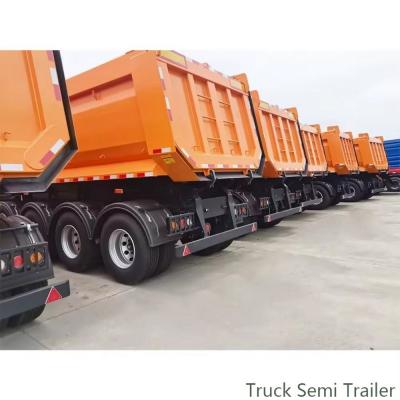 中国 重荷用 U 形半傾斜式トレーラー 4 アクセルダンプトレーラー 貨物配送用の傾斜式トレーラー 販売のため