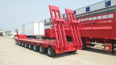 China Direct 3 4 Axles 60tons 80 Tons Low Bed Flatbed/Platform Trailer/Flatbed Container Trailer for sale