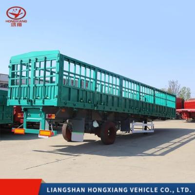 Cina Personalizzazione 3 assi rimorchio a parete laterale 100 tonnellate di allevamento stacco recinzione di carico semirimorchio in vendita