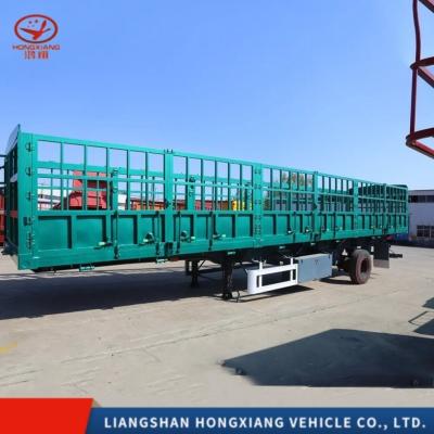 Cina Personalizzazione 3 assi rimorchio a parete laterale 100 tonnellate di allevamento stacco recinzione di carico semirimorchio in vendita