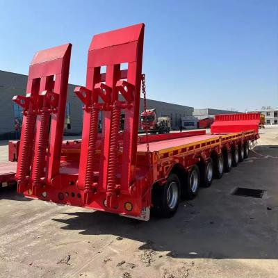 Cina Fornitori 2 assi Flatbed Truck Low Bed Car Dolly Trailer con freni Carico inferiore a 50 T in vendita