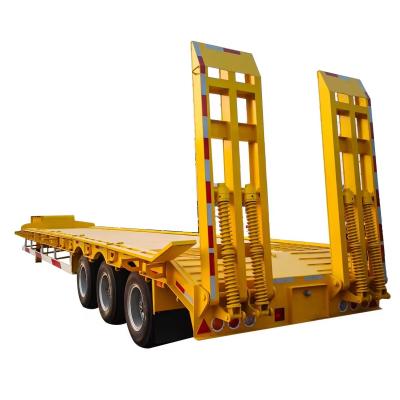 China 3 Year After-sales Service Second Hand 4 Axle 40t Low Flatbed Trailer Dolly Low Bed for sale