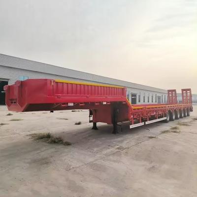 Cina Semi-remorco a letto basso da 80 t con sospensione di tipo MacPherson e collo d'oca staccabile in vendita