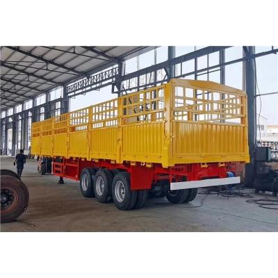Cina Furgone tipo 3 asse 40FT 12m 12,5m 40t 50t recinzione del bestiame carico semi-parete laterale camion rimorchio in vendita