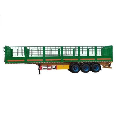 Cina Furgone tipo 3 asse 40FT 12m 12,5m 40t 50t recinzione del bestiame carico semi-parete laterale camion rimorchio in vendita