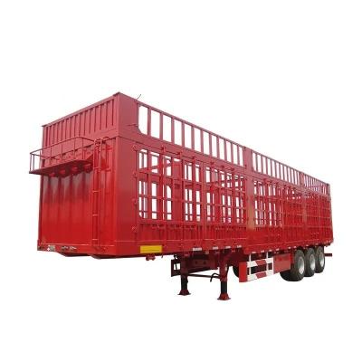 Cina Furgone tipo 3 asse 40FT 12m 12,5m 40t 50t recinzione del bestiame carico semi-parete laterale camion rimorchio in vendita