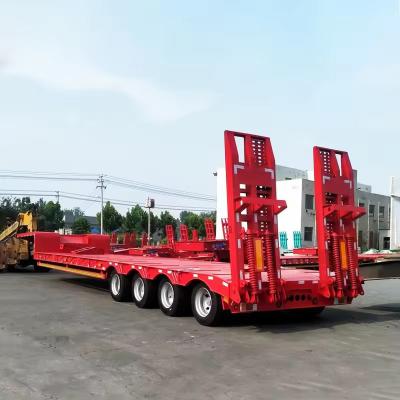 China Lowbed Truck Trailer 40FT Timber Transport Trailer Steel Self-dumping Not Self-dumping for sale
