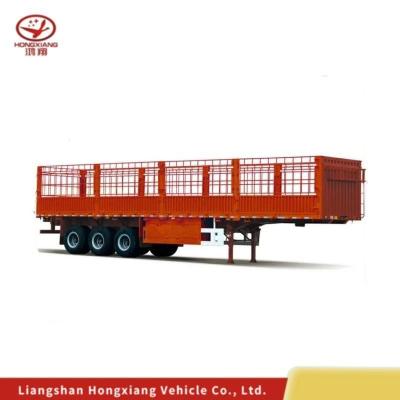 Cina 2 assi 60 tonnellate trasporto di animali pilastro recinzione carico camion recinzione rimorchio su misura in vendita