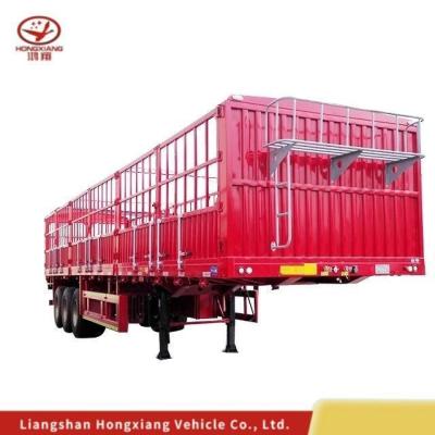 Cina 2 assi 60 tonnellate trasporto di animali pilastro recinzione carico camion recinzione rimorchio su misura in vendita