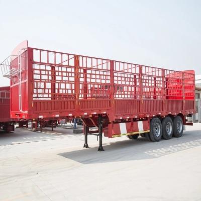 China 3 Axles 50t Tri Axle 50 Tonne Heavy Duty Fence Semi Trailers Stake Semitrailer with 1 for sale