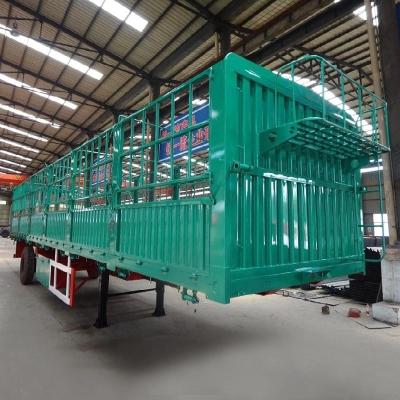 Cina Acciaio a tre assi: pali/tabella laterale/semirimorchio per recinzioni/frutta/animali/minerali in vendita