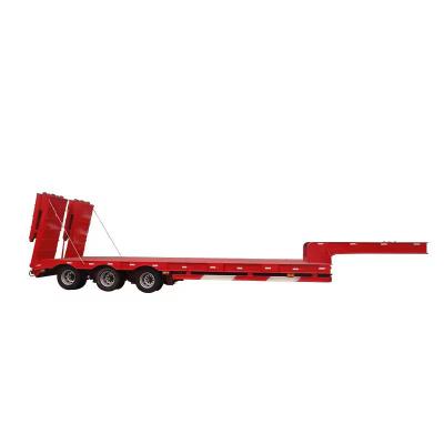 3 Axle 70 Ton 40 FT 40 Ton Loader Iron Hydraulic Used Lowbed Truck Lowboy Low Bed Semi Trailer
