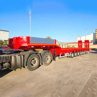 中国 2.3 軸数 重荷用100~200トンの低床輸送用平床半トレーラー 販売のため