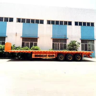 Cina Personalizzazione 3 assi 80t Lowbed Lowboy Low Flatbed Loader Drop Deck Trailer Tread 1820mm in vendita