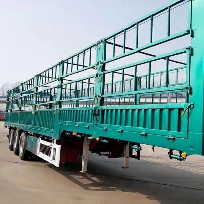 China 40 t 60 t 3 eixo vedação lateral de alto valor animal vivo transporte de gado vedação semirreboque à venda