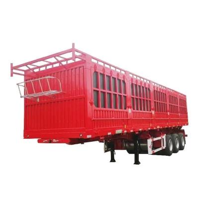 China 40 t 60 t 3 eixo vedação lateral de alto valor animal vivo transporte de gado vedação semirreboque à venda