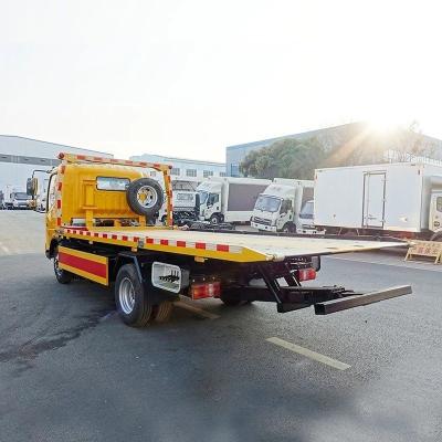 China 3 Tons Light Duty I-Suzu Kv100 4X2 Slide Flat Bed Recovery Tow Truck for Kyrgyzstan for sale