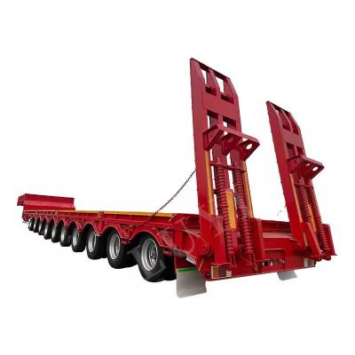 China Chinese 3 en 4 assen lage platbed zware vrachtwagens met klantvereisten Te koop