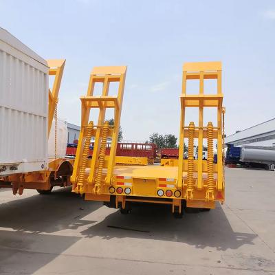 China 6 assen 15m 60ft platbed laag bed lowboy half-trailer met 13t as voor levering Te koop