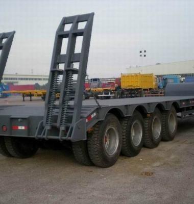 China 12 m platbed platbed vracht half-trailers met 3 assen gooseneck transport laag bed Te koop