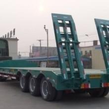 China 12 m platbed platbed vracht half-trailers met 3 assen gooseneck transport laag bed Te koop