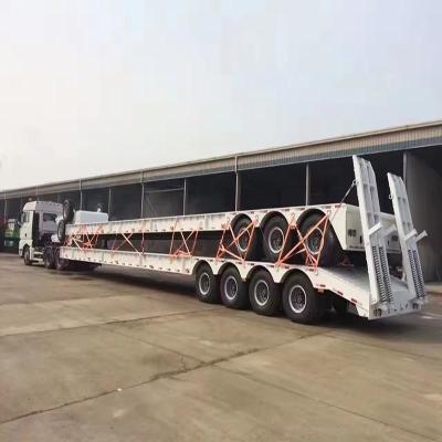 Cina Sistemi di sospensione tipo braccio posteriore 10 pneumatici 4-asse rimorchio lowboy con scala idraulica in vendita