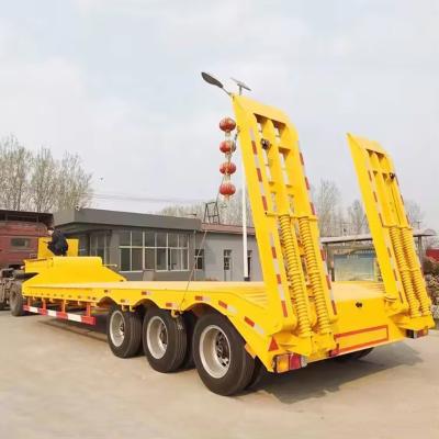 China Direct 3 Axles 40FT 60FT Container Chassis Flat Bed Semi Trailer with 12r22.5 Tires for sale