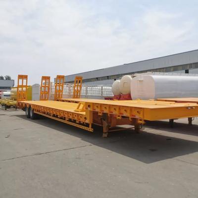 China Direct 3 Axles 40FT 60FT Container Chassis Flat Bed Semi Trailer with 12r22.5 Tires for sale