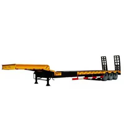 China Direct 3 Axles 40FT 60FT Container Chassis Flat Bed Semi Trailer with 12r22.5 Tires for sale