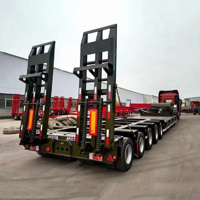 Cina Servizio post-vendita 1 anno 3 assi 50 t Lowbed Lowboy Low Flatbed Loader Drop Deck Trailer in vendita