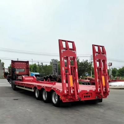 Cina Servizio post-vendita 1 anno 3 assi 50 t Lowbed Lowboy Low Flatbed Loader Drop Deck Trailer in vendita