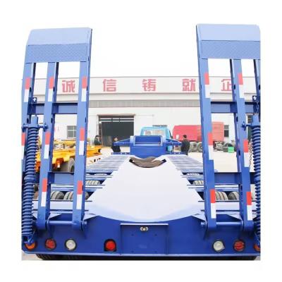 China Zelfdumping 40ft flatbed truck trailer met 12pcs twist lock en 1820mm loopvlak Te koop