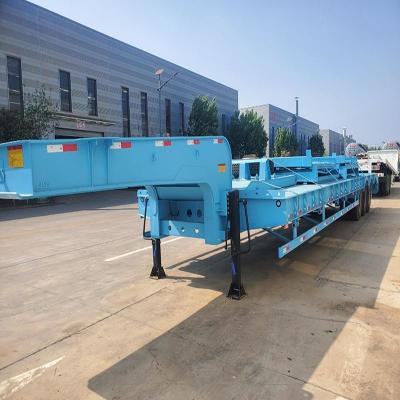 China 4 Achsen niedriges Flat-Semi-Trailer Niedrigbett Flat-Trailer 60 Tonnen für Ihren Nutzen zu verkaufen