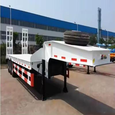 China 4 Achsen niedriges Flat-Semi-Trailer Niedrigbett Flat-Trailer 60 Tonnen für Ihren Nutzen zu verkaufen