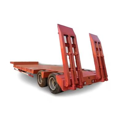China 10 bandennummer zware 3 assen lowboy aanhangwagen 60 80 100 ton low bed semi truck aanhangwagen Te koop