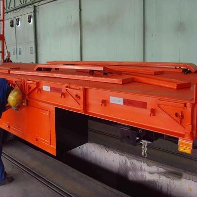 China 2.3 Número de eixo Ferro Grande capacidade de carga Reboque de cama baixa com escada hidráulica dobrável à venda