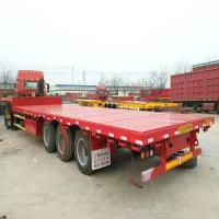 China Low Bed Semi Trailer Flatbed Trailer Axle Customizable for Customer Requirements for sale