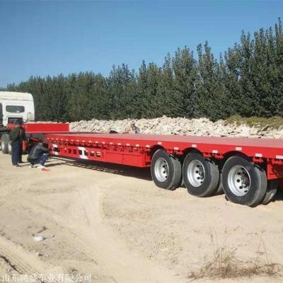 China Caminhão de baixo peso 20ft Cama plana 40 FT 40 pés 40ft Container Trailer de cama plana 28t Pênis de pouso à venda